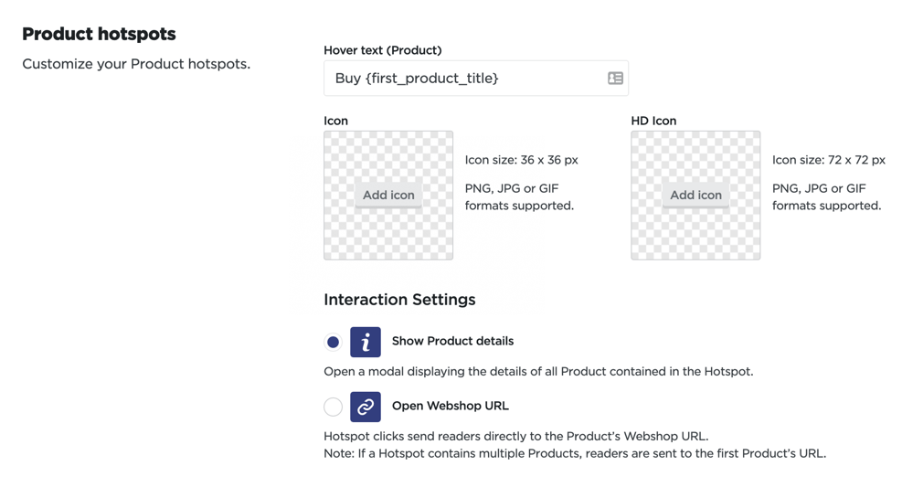 Applying hotspots to increase clickthrough