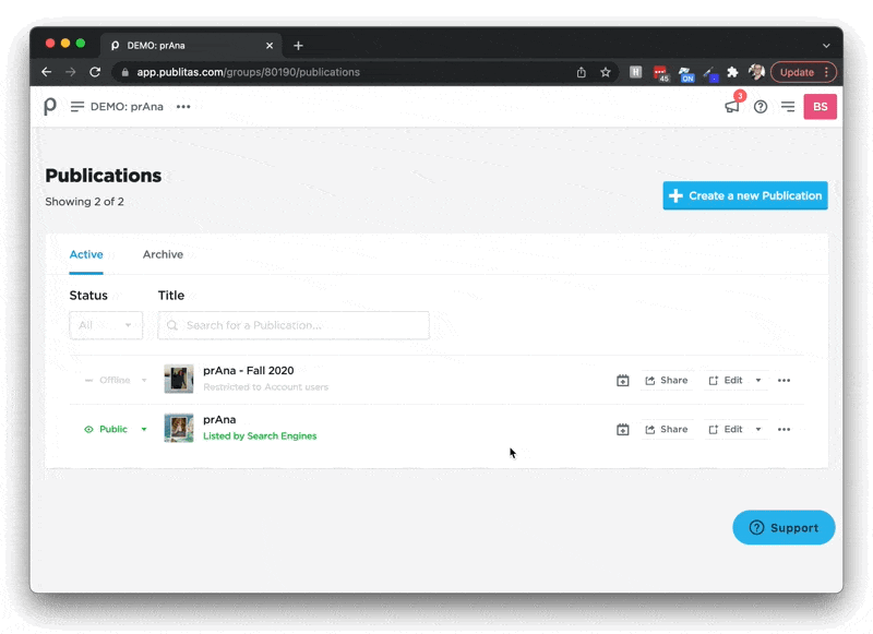 Publishing and viewing your publications online