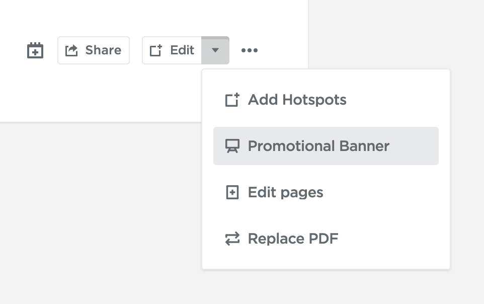 Adding a promotional banner